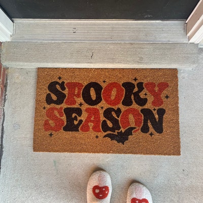 1756 Spooky Season Halloween Door Mat Funny Doormat Welcome Mat Funny ...