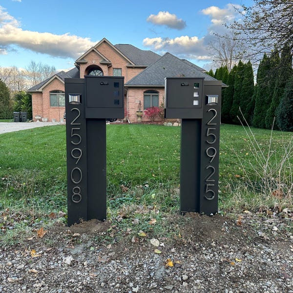 Modern Locking Aluminum Mailbox for Outdoor Use – Durable Stand - Etsy
