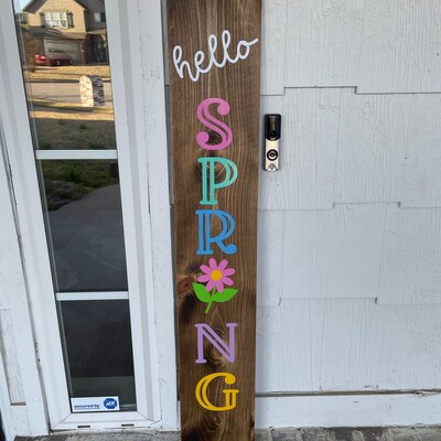 Reversible Porch Sign Spring Porch Sign Summer Porch Sign Spring Decor ...