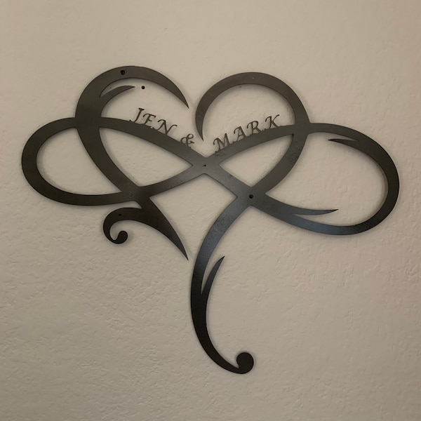 Personalized Infinity Heart - Etsy
