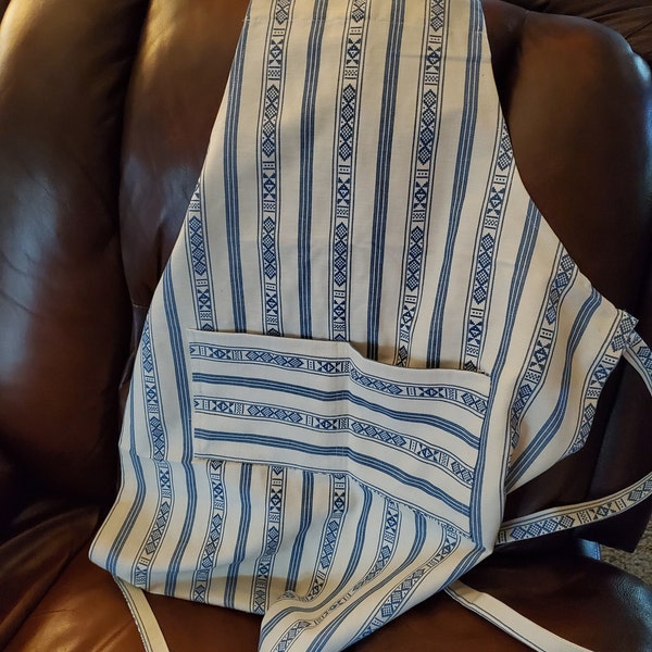 Women’s Kitchen Apron, Miami Plaid-blues, Chef’s Apron, Cooking Apron ...