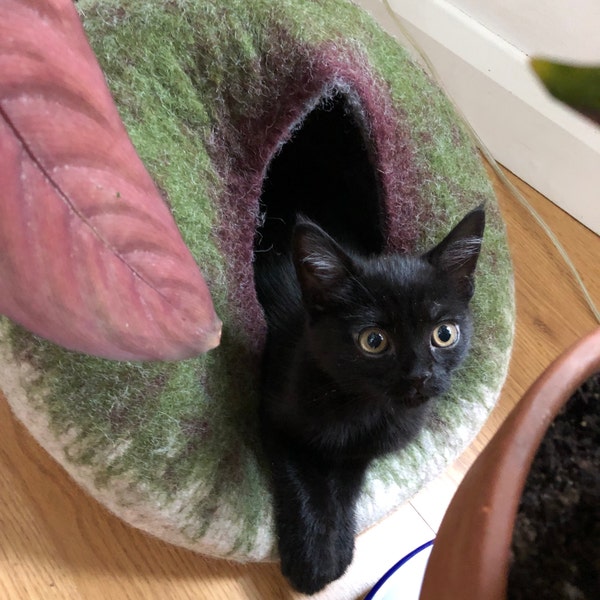 Modern Cat Cocoon / Small Dog Bed / Kitty Cave / Cat Bed / Cat House ...