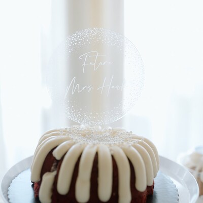 Personalized Cake Topper, Custom Cake Topper, Engraved Clear Acrylic ...