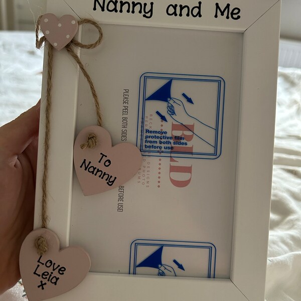 Handcrafted Personalised Nanny and Me Photo Picture Frame Keepsake ...