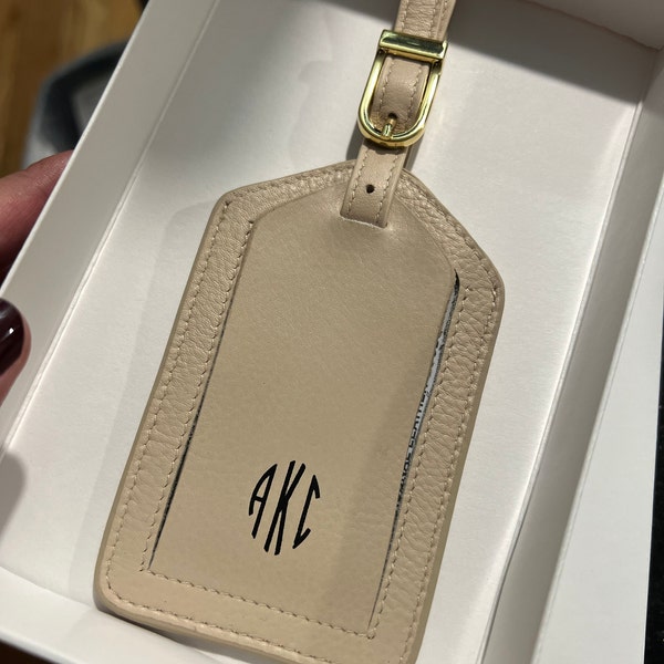 Personalized Leather Luggage Tag: RFID Blocking Luggage Tags ...