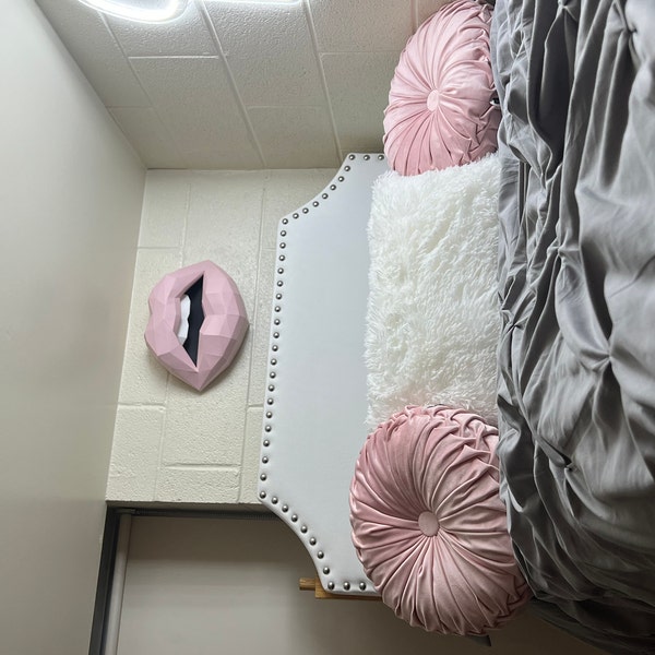 Paper Lips Hot Pink and Red Full Glitter Wall Art for Home Office or ...