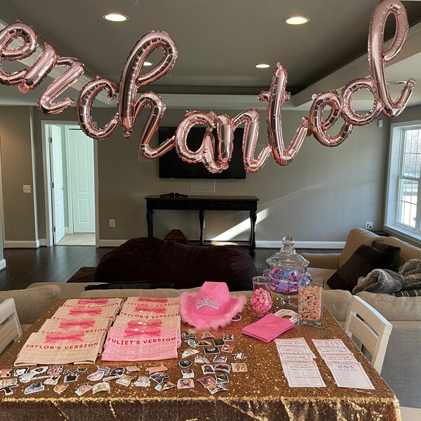 16" ROSE GOLD Script Letter Balloons - Create Your Balloon Banner ...