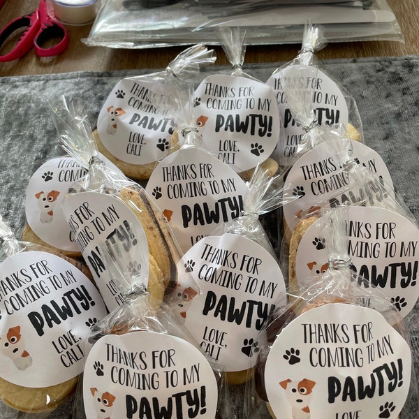 Dog Birthday Pawty Stickers, Puppy Birthday, Dog Theme, Dog Party, Dog ...