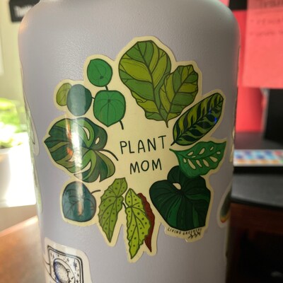 Plant Mom Sticker, Plant Stickers, Glossy Coated Vinyl Die Cut Sticker ...
