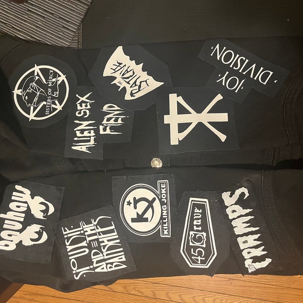 Goth Punk Rock Patches (killing Joke,siouxie and the Banshees,bauhaus ...