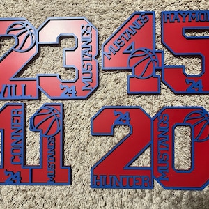 Varsity Number Graduation Gift, Senior Athlete Gift, Graduation Decor ...