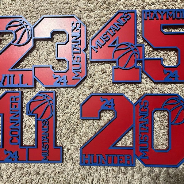 Varsity Number Graduation Gift, Senior Athlete Gift, Graduation Decor ...