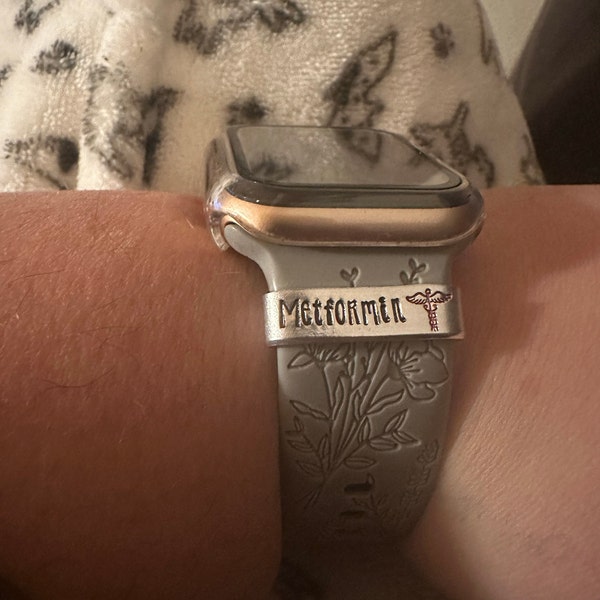 Personalized Medical Alert Watch Band Charm, Medical ID Tag, Smart ...