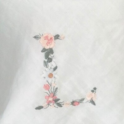 Machine Embroidery Design Small Floral Letter L 43 Mm/1.70 Dainty ...