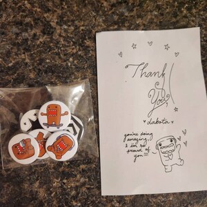 Domo Pins 4 Piece 1 Inch Button Pin Set Comes With Freebies Please Read ...