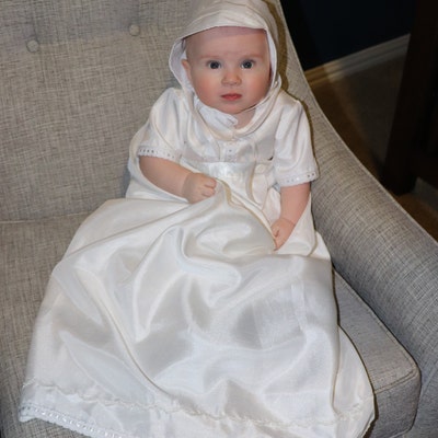 Baby Reborn/boy Christening Gown/ Baptism Outfit Romper Size - Etsy
