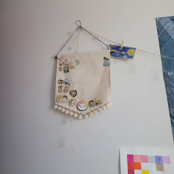 Enamel Pin Display, 10x12 Patch Banner, Banner for Pins, Pin Display ...