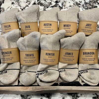 Custom Sock Labels Personalized Labels Perfect for Wedding or Groomsmen ...