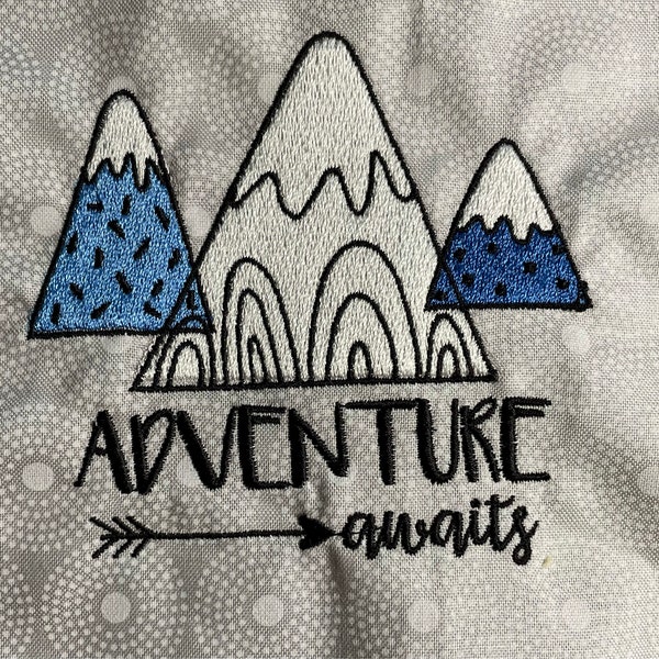 Adventure Awaits - Machine Embroidery Design, Mountain Adventure ...