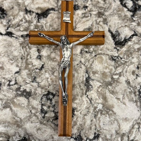 Handmade Standing Cross With Inlay, Custom: Walnut/oak/maple, Shelf ...