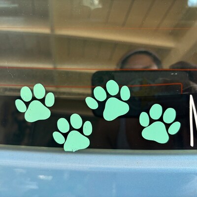 Paw Prints Decal, Dog Paw Decal, Cat Paw Decal, Dog Mom, Cat Mom, Car ...