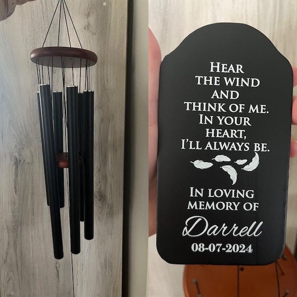 Memorial Wind Chime Personalized Sympathy Wind Chime Gift Memory ...
