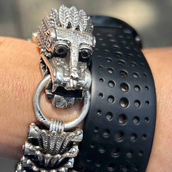 Men 925 Sterling Silver Quetzalcoatl Bracelet - Etsy