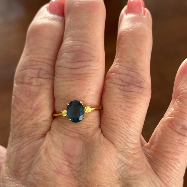 Gold Pink Sapphire Ring Gold Oval Sapphire Ring 14k Solid Gold 18k ...