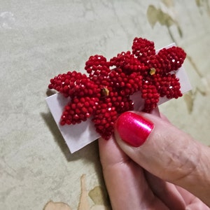 Beaded Poppy TUTORIAL Beading Pattern Seed Bead Flower Brooch PDF ...