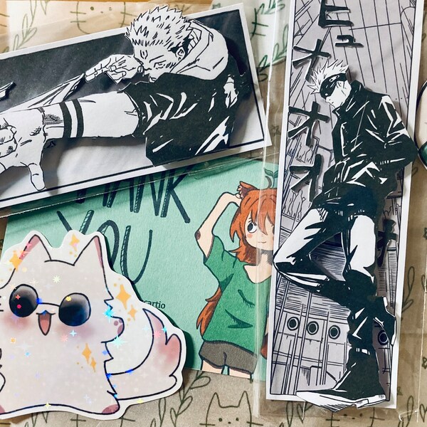 Holographic Gojo Cat Sticker ~ Jujutsu Sorcerer ~ Cute Cat Anime ...