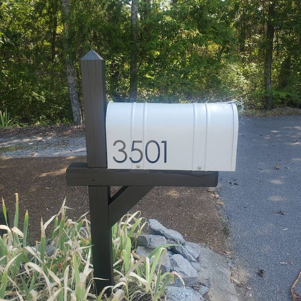 Custom Mailbox Numbers, Modern Mailbox Decals, Large Mailbox Stickers ...