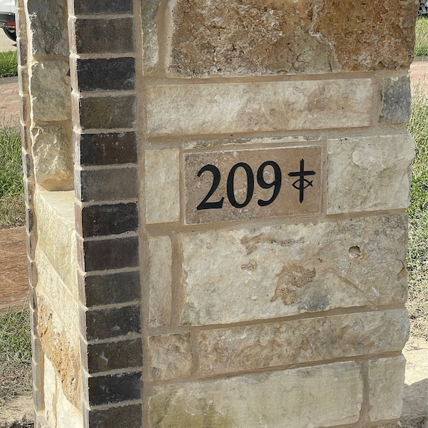 Address Plaque Antiqued Tumbled - Etsy