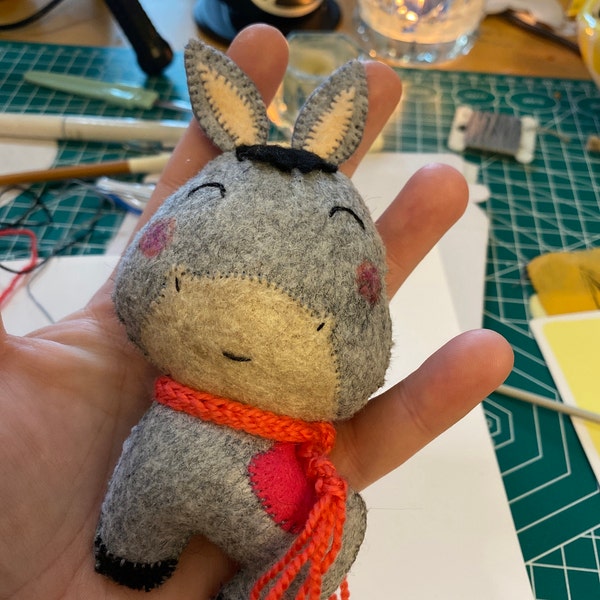 Felt Pattern Donkey Easy PDF Pattern Donkey Sewing Pattern Animals ...