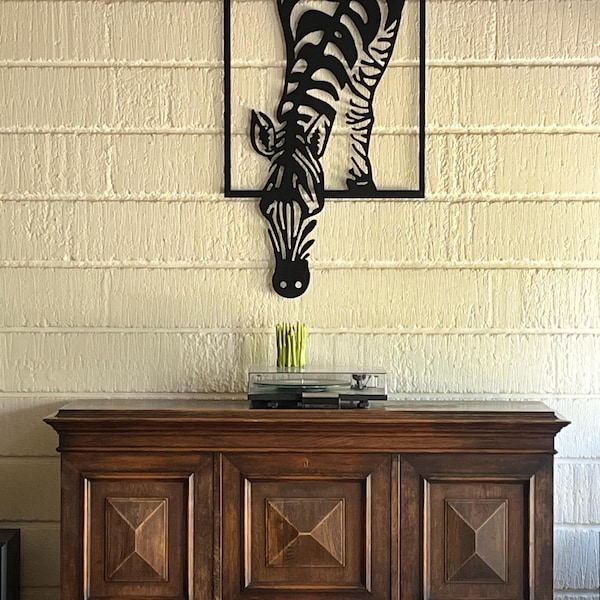 Abstract Zebra Metal Wall Art: Geometric African Decor - Etsy