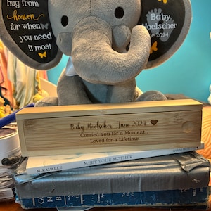 Engraved Pregnancy Announcement Box Personalised Pregnancy Test Box ...