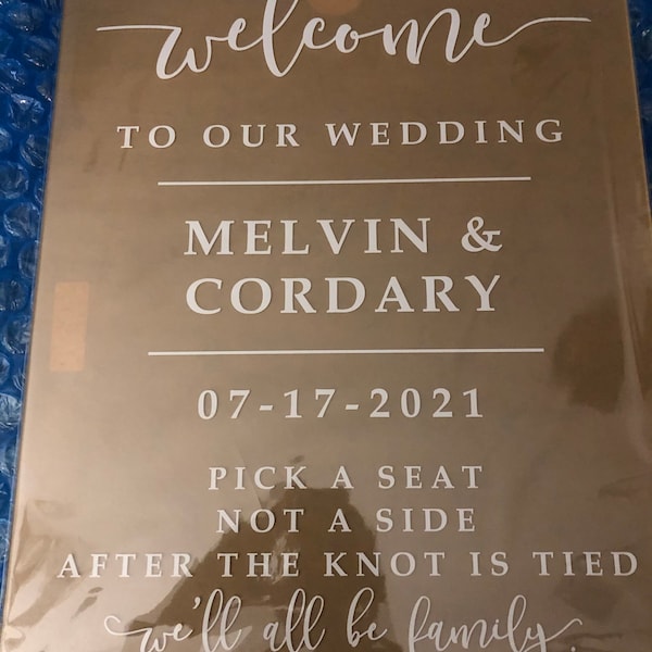 Custom Large Wedding Sign, Create Your Own Welcome Wedding Sign ...