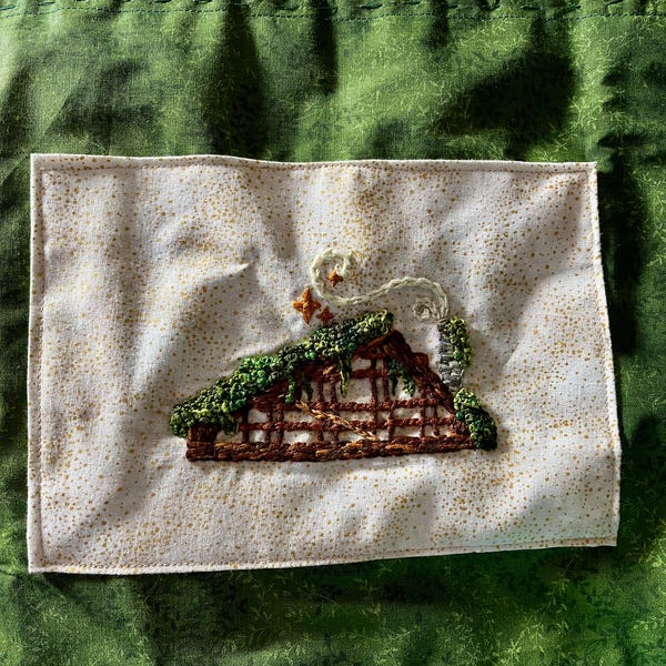 Folk Cabin Inspired Embroidery PDF Pattern - Etsy