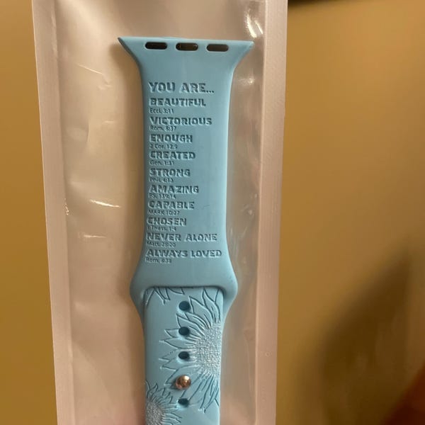 You Are Beatiful… Apple Watch Custom Engrave Silicone Sport Band !!! - Etsy