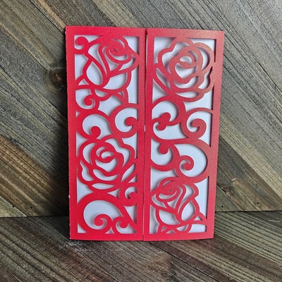 Laser Cut Wedding Invitation Template SVG Cricut Cut File - Etsy