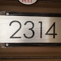 Custom House Number Civic Address Sign Modern / Contemporary ...