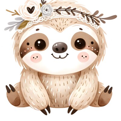 Safari Baby Animals PNG Bundle Watercolor Cute Jungle Clipart, Baby ...