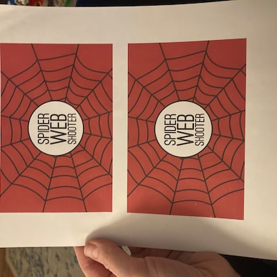 Spider Web Shooter Silly String Label PDF - Etsy