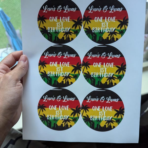 Editable Reggae Birthday Cupcake Toppers, Reggae 1st Birthday, Jamaican ...