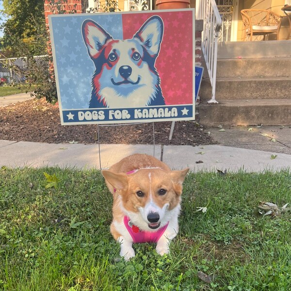 Dogs for Kamala Yard Sign, Dog Moms for Harris Sign, Dog Dads for ...