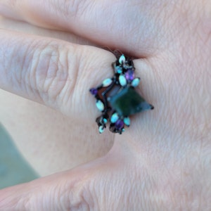 Twig Blue Sandstone Alexandrite Engagement Ring,sandstone Engagement ...