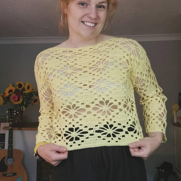 LARGE HEART GRANNY Square Crochet Pattern | Pdf in English - Etsy