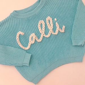 Cream Kids/baby Sweater, 3-6 MONTHS, Pumpkin Spice Hand Embroidered ...