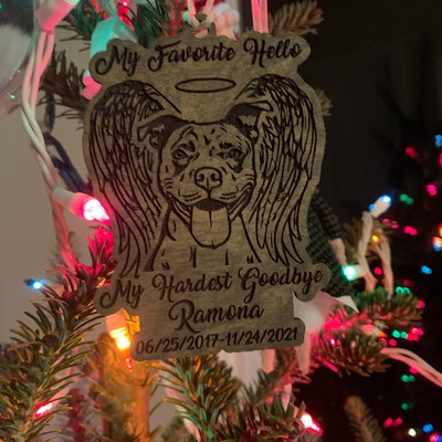 My Favorite Hello Pitbull Christmas Ornament or Mirror - Etsy