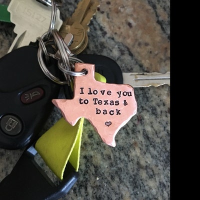 Texas-keychain-ornament-handstamped-personalized-i Love You to Texas ...