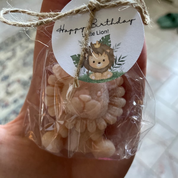Lion Soap Favors Safari Animal Baby Shower Decorations Wild One Party ...